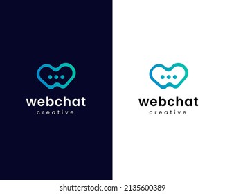 Letter W Chat Logo Design Template Stock Vector (Royalty Free ...