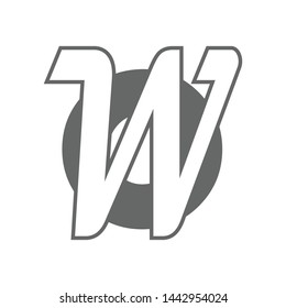 Letter W Circle Behind W Logo Stock Vector (Royalty Free) 1442954024 ...