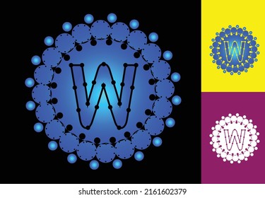 Letter W Circle Dot Logo Icon Stock Vector (Royalty Free) 2161602379 ...