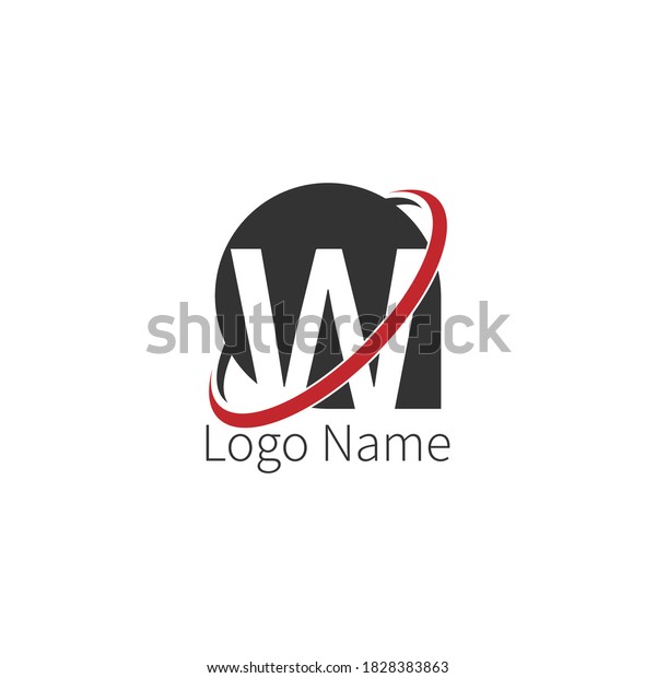 Letter W Circle Icon Logo Design Stock Vector (Royalty Free) 1828383863 ...