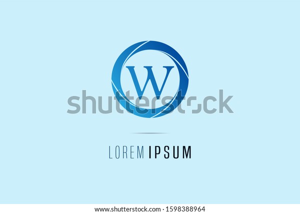 Letter W Circle Logo Design Template Stock Vector (Royalty Free ...