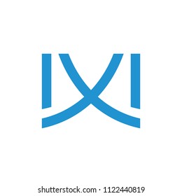 Letter W Cross Line Simple Logo Stock Vector (Royalty Free) 1122440819 ...