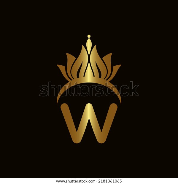 Letter W Crown Logo Crown Logo Stock Vector (Royalty Free) 2181361065 ...