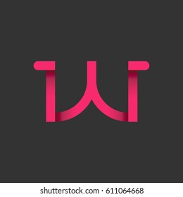 Letter W Design Typographic Unique Simple Stock Vector (Royalty Free ...