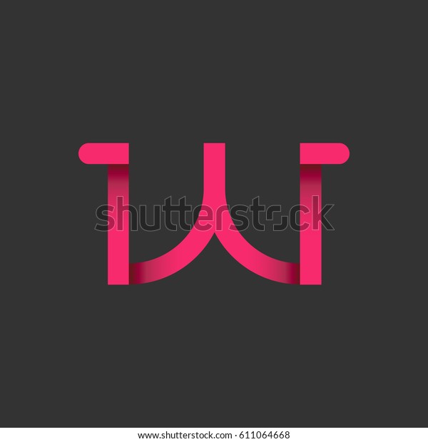 Letter W Design Typographic Unique Simple Stock Vector (Royalty Free ...