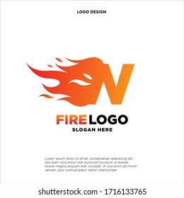 Letter W Fire Logo Design Element Stock Vector (Royalty Free ...