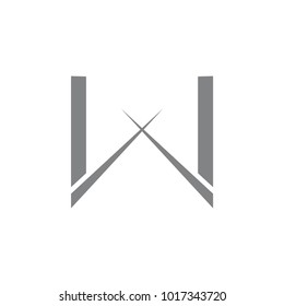 Letter W Geometric Logo Vector Stock Vector (Royalty Free) 1017343720 ...