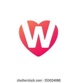 1,379 W heart logo Images, Stock Photos & Vectors | Shutterstock