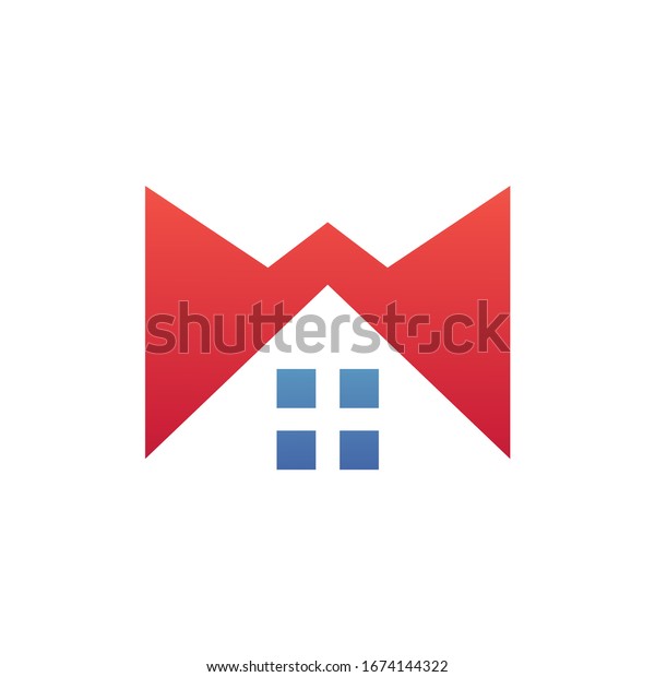 Letter W House Logo Design Stock Vector (Royalty Free) 1674144322