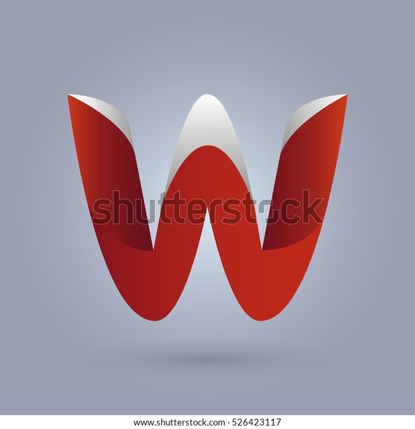 Letter W Icon Design Elegant Typographic Stock Vector (Royalty Free ...