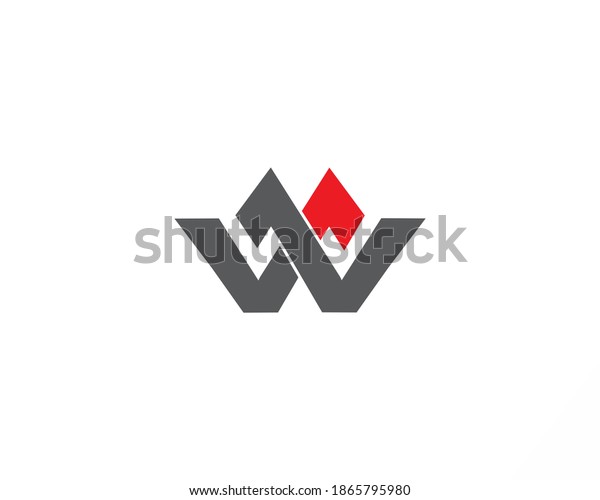 Letter W Icon Design Logo Template Stock Vector (Royalty Free ...