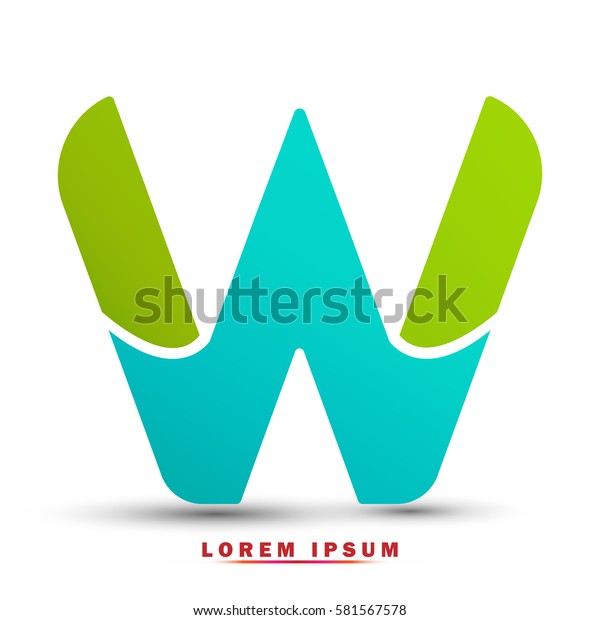 Letter W Icon Logo Template New Stock Vector (Royalty Free) 581567578 ...