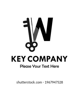 Letter W Key Logo Template Illustration Stock Vector (Royalty Free ...