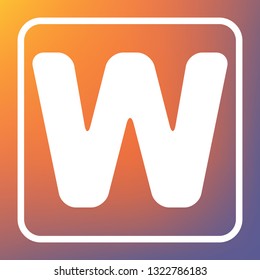 Letter W Sign Design Template Element Stock Vector (Royalty Free ...