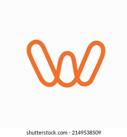 Letter W Symbol Logo Vector Design Stock Vector (Royalty Free ...