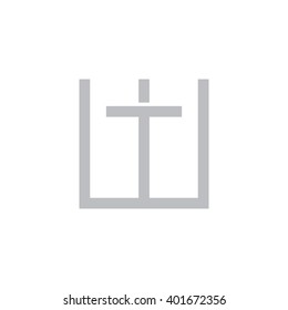 Letter W T Monogram Square Shape Stock Vector (Royalty Free) 401672356 ...