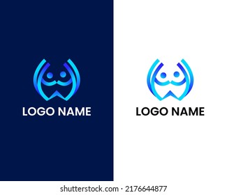 Letter W Team Work Logo Design Stock Vector (Royalty Free) 2176644877 ...