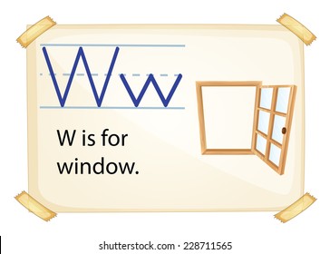 Letter W Window On White Background Stock Vector (Royalty Free) 228711565