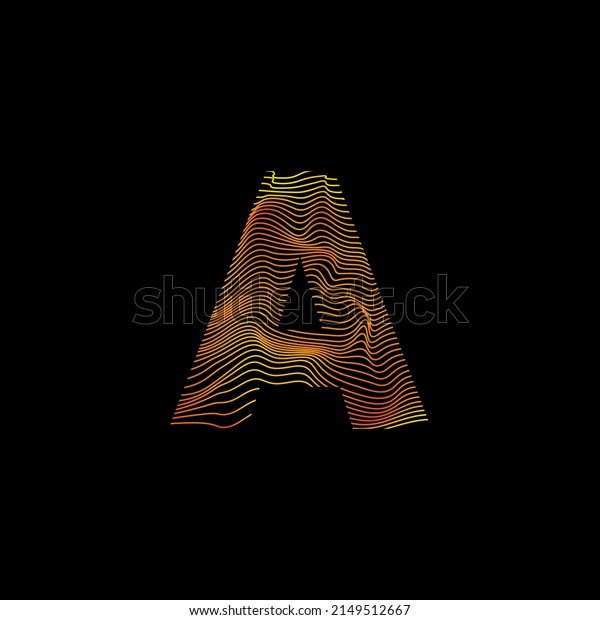 Letter Wavy Line Letter Motion Wave Stock Vector (Royalty Free ...