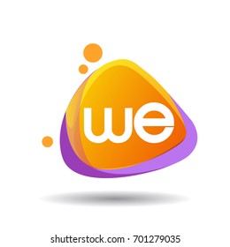 letter we logo triangle splash colorful Stock Vector (Royalty Free ...