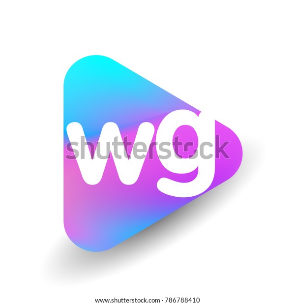 Letter Wg Logo Triangle Shape Colorful Stock Vector (Royalty Free ...