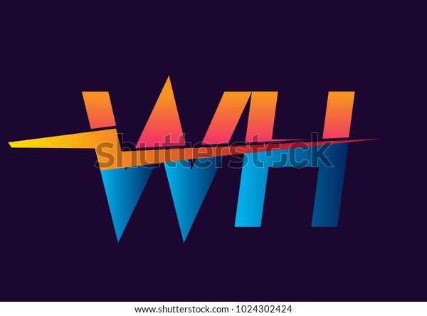 Letter Wh Logo Lightning Icon Letter Stock Vector (Royalty Free ...