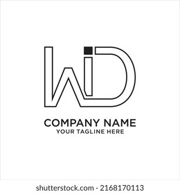 Letter Wid Logo Design Template Vector Stock Vector (Royalty Free ...