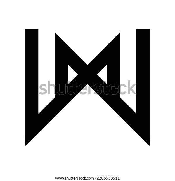 Letter Wm Logo Vector Simple Wm Stock Vector (Royalty Free) 2206538511 ...