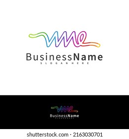 Letter Wme Logo Design Vector Template Stock Vector (Royalty Free ...