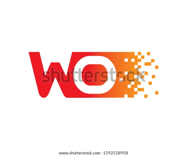 Letter Wo Template Design Vector Emblem Stock Vector (Royalty Free ...