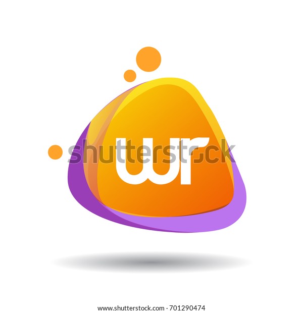 Letter Wr Logo Triangle Splash Colorful Stock Vector (Royalty Free ...