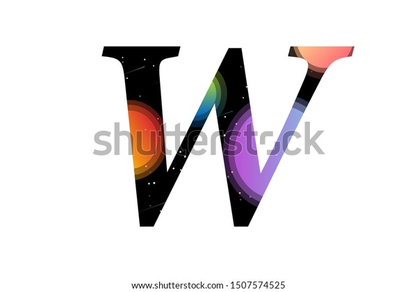 Letter Wspace Character Sciencealphabet Space Stock Vector (Royalty ...