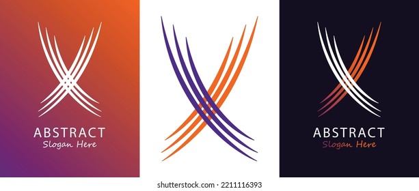 Letter X Abstract Logo Design Stock Vector (Royalty Free) 2211116393 ...