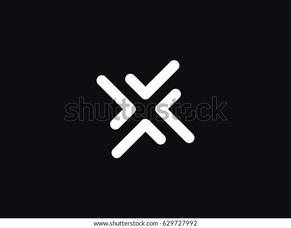 Letter X Arrow Modern Monogram Symbol Stock Vector (Royalty Free ...