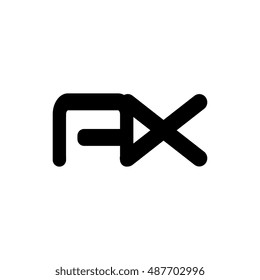 Letter X Black Logo Design Template Stock Vector (Royalty Free ...