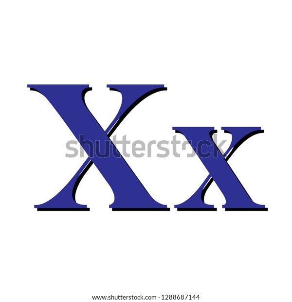 Letter X Blue Stock Vector (Royalty Free) 1288687144 | Shutterstock