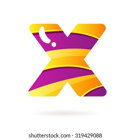 X Alphabet Abstract Paper Lively Flower Stock Vector (Royalty Free ...