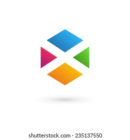 Letter X Cube Logo Icon Design Stock Vector (Royalty Free) 235137550