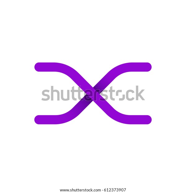 Letter X Design Typographic Unique Simple Stock Vector (Royalty Free ...