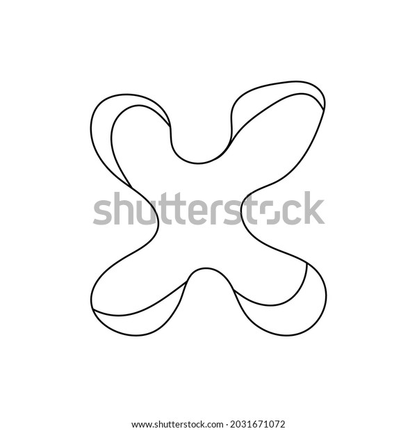 Letter X Drawing Vector Illustration Stock Vector (Royalty Free ...