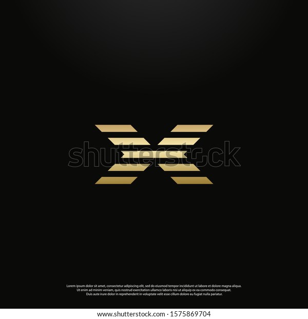 Letter X Gold Logo Icon Monogram Stock Vector (Royalty Free) 1575869704 ...