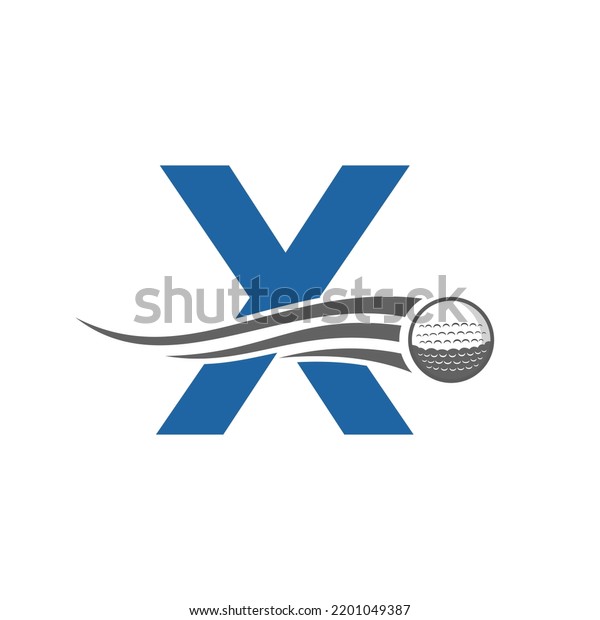 Letter X Golf Logo Symbol Hockey Stock Vector (Royalty Free) 2201049387 ...