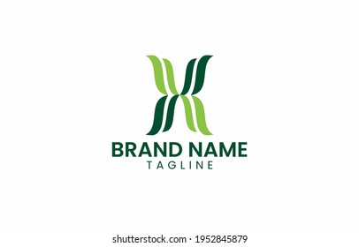 Letter X Leaf Nature Logo Design Stock Vector (Royalty Free) 1952845879 ...