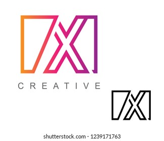 Letter X Logo Design Box Stock Vector (Royalty Free) 1239171763 ...