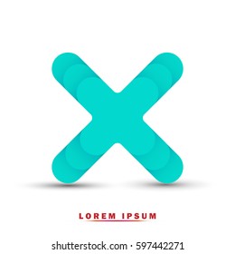 Letter X Modern Concept Simple Typographic Stock Vector (Royalty Free ...