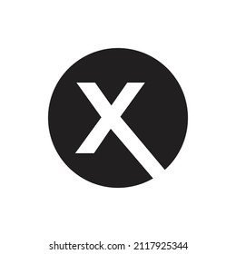 3,038 Black circle with white x logo Images, Stock Photos & Vectors ...