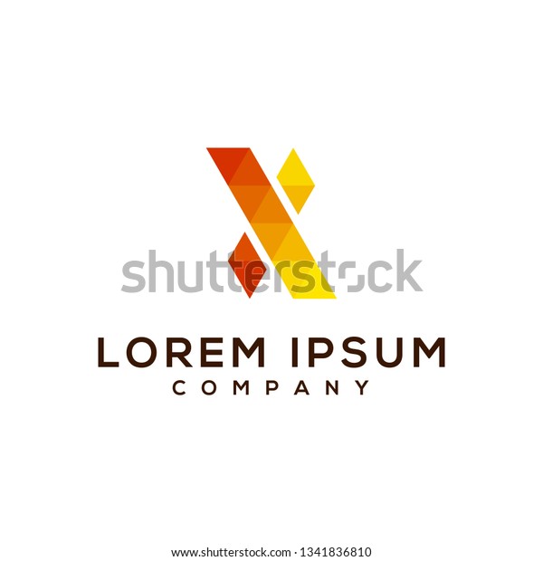 Letter X Pixel Logo Vector Stock Vector (Royalty Free) 1341836810 ...