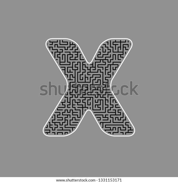 Letter X Sign Design Template Element Stock Vector (Royalty Free ...