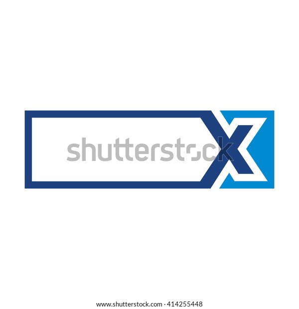 Letter X Square Template Logo Vector Stock Vector (Royalty Free) 414255448
