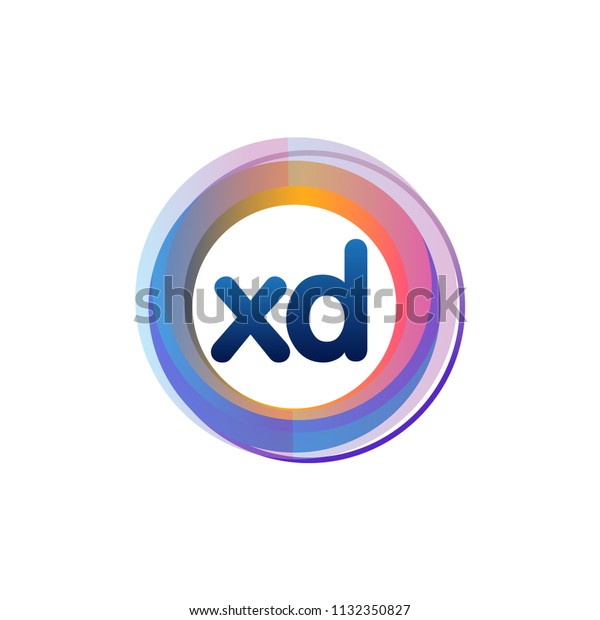 Letter Xd Logo Colorful Circle Letter Stock Vector (Royalty Free ...